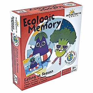 Adventerra Games - Eating in Season - Learning Games for Kids Ages 3-5 - Toddler Learning Toys Ages 3-5 - Educational Toys - Learning Toys - Memory Game for Toddlers - Birthday Gifts for Kid
