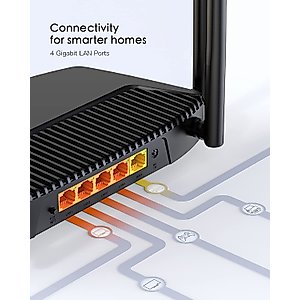 WiFi 6 Router, GNCC AX1800 WiFi Routers for Home, Dual Band Gigabit Wireless Router (Up to 1800 Gbps), Coverage up to 2000 sq. ft., 40 Devices, Parental Control