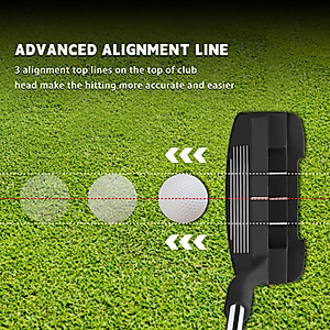 MAZEL Chipper Club Pitching Wedge for Men & Women,36/45 Degree - Save Stroke from Short Game,Right Hand (Black, 36 Degree)