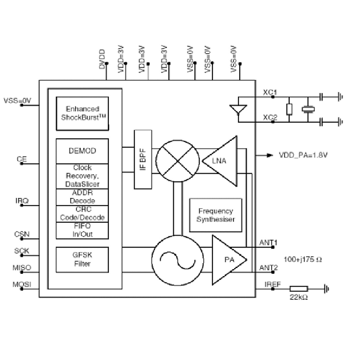 2.4 GHz Wireless RF Transceiver Module, DIP-8, 5mW, 7dBm, 150~240 m, PCB Antenna, Compatible with nRF24L01+, Pack of 4