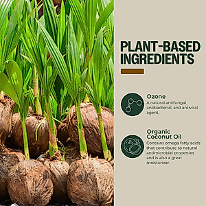 Pur O3 Fully Ozonated Coconut Oil - Pure, Natural, Organic Coconut Ozonated Oil - Coconut Oil Skin Care from Ozontate, Oxygenated Coconut Oil - Ozone Oil in a Glass Jar, 2 oz