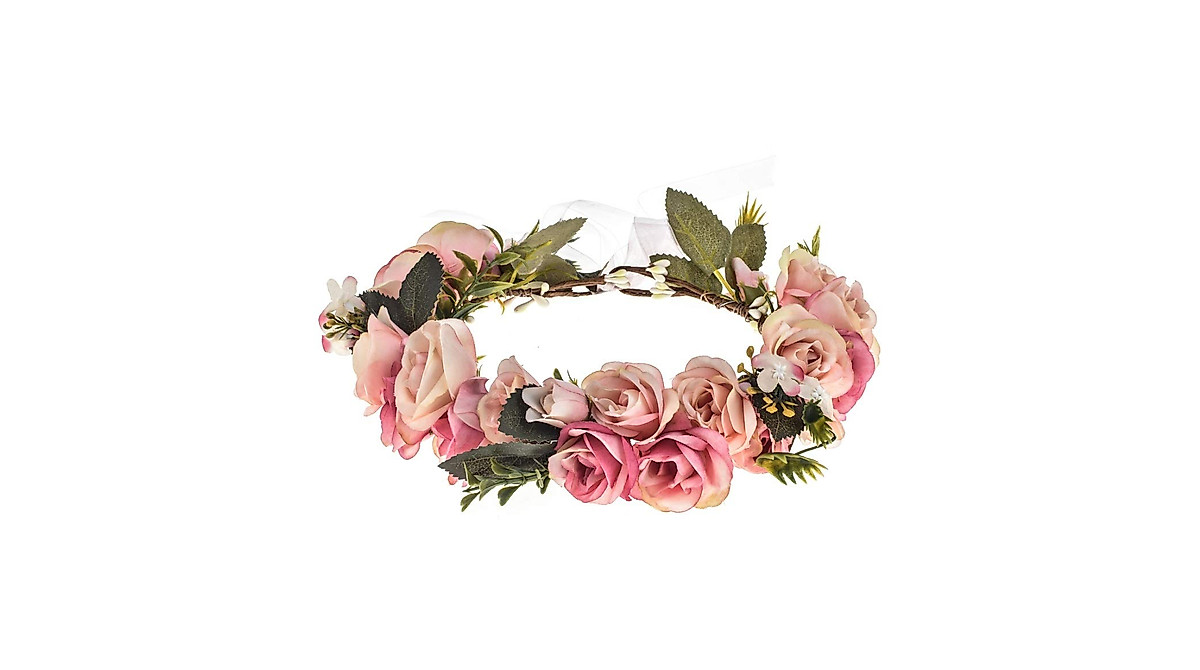 Vividsun Adjustable Floral Crown for Weddings & Festivals