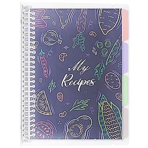 Blank Recipe Book to Write in Your Own Recipes, 8.5" x 11" Removable Hardcover Family Recipe Binder with Dividers, Customized Personal Recipe Book Hold 140 Recipes (Salvia Blue)