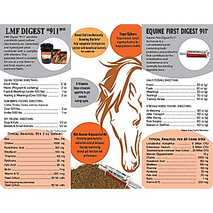 LMF Digest 911" 25 Pound prebiotic and probiotic Supplement for Horses, ruminants and Pets