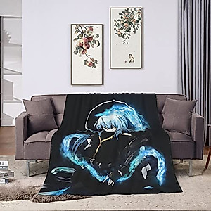 Anime That Time I Got Reincarnated as a Slime Blanket Ultra Soft Flannel Throw Blanket for Bedroom Livingroom Air Conditioning Blanket 50"x40" Inch