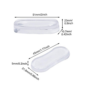 Denpetec Toilet Seat Bumper Replacement Kit for Bidet, Universal and Strong Adhesive, 5 Pieces Clear Toilet Seat Bumpers Pads for Use with Bidets Stick On for Home and Hotel