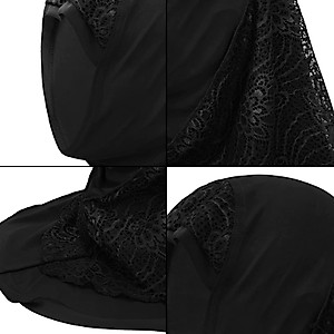 Women Elegant Lace Hijab Soft Breathable Muslim Turban Headscarf Arabian Islamic Ramadan Headscarf Eid Headwrap Hair Loss Caps Beanie Headwear
