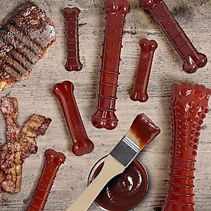 Nylabone Basted Blast Original & Textured Bone Power Chew Toy for Dogs, Dog Toys for Aggressive Chewers, Bacon and Steak Flavor, X-Small - Up to 15 lbs, 2 Pack