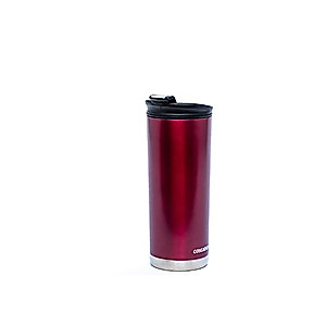 costablue Vacuum Insulated Stainless Steel Thermal Travel Mug - Keeps Drinks Cold or Hot for Hours - Leak-Proof, Dishwasher Safe Lid - 16 Ounces, Peach Cooper & Wine Purple Combo