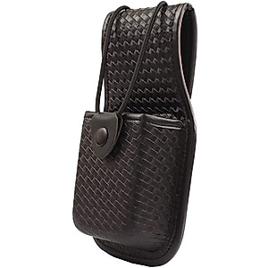 ROCOTACTICAL Basketweave Radio Pouch, Universal Radio Holder Pouch for Law Enforcement Duty Belt
