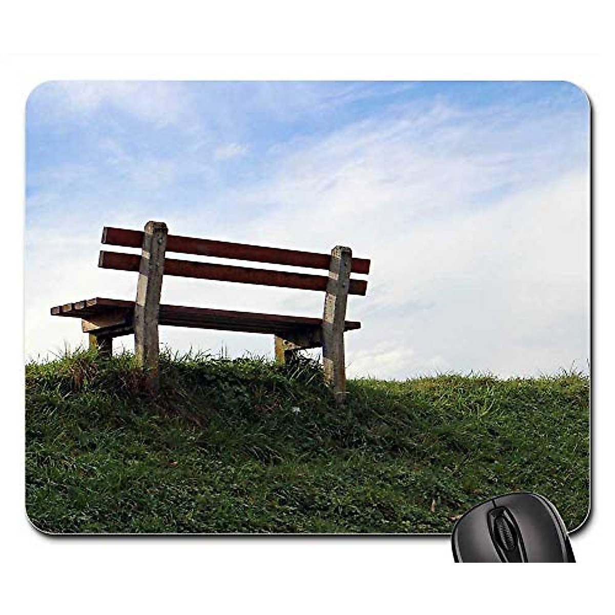 Mouse Pad - Bench Bank Seat Click Rest Nature Out Sky Earth