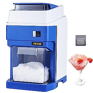 VEVOR Commercial Shaver Crusher 265lbs Per Hour Electric Snow Cone Maker 300W Tabletop Shaved Ice Machine, 265LLBS/H-300W, Blue
