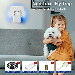 Fruit Fly Traps for Indoors, Plug-in Flying Insect Trap, Fly Catcher Indoor for Mosquito, Fruit Flies, Gnats, Moths, Gnat Killer Indoor, Gnat Traps, Bug Traps Fly Traps Indoor for Home