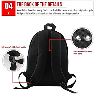 Dog with Headphones Print Backpack Kids School Bookbag Comfortable Travel Daypack Casual Hiking Bag