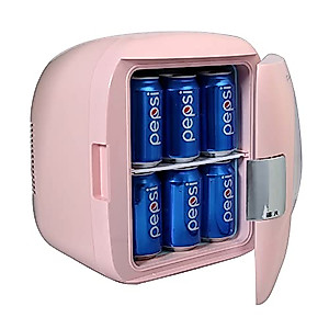 FRIGIDAIRE EFMIS462-PINK 12 Can Retro Mini Portable Personal Fridge/Cooler for Home, Office or Dorm, Pink
