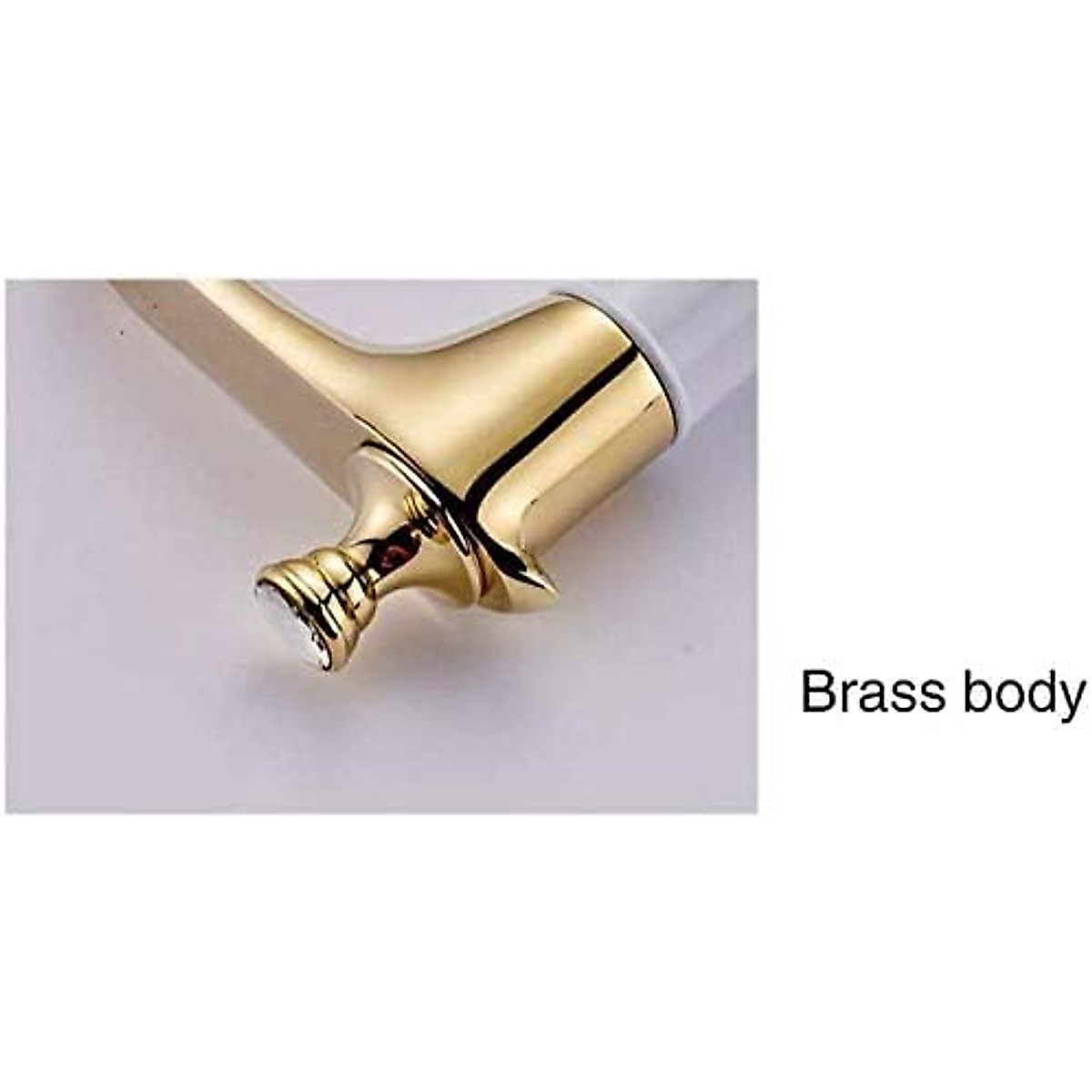 Kitchen Taps Faucet Basin Faucets Brass Golden Double Handle Sink Faucet Luxury 3 Holes Bathroom Basin Bathtub Taps Hot Cold Water Mixer