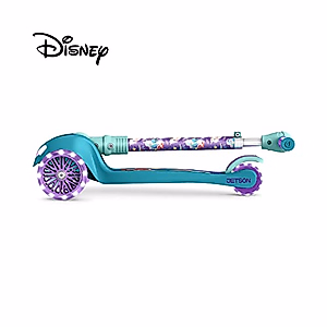 Jetson Little Mermaid LED Light-Up Wheels Scooter for Kids, Height-Adjustable, Easy Folding