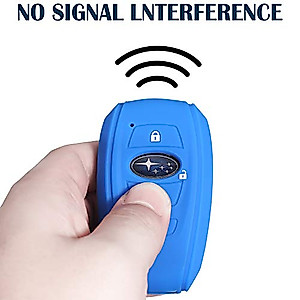 Lcyam Silicone Key Fob Cover for Subaru BRZ STI Legacy Forester Crosstrek Impreza WRX Ascent Outback, Car Accessory Key Protection Case 2Pcs (Black Black)