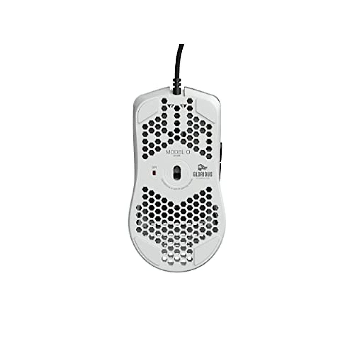 Glorious Gaming Mouse - Model O Minus 58 g Superlight Honeycomb Mouse, RGB Mouse - Matte White Mouse, USB Gaming Mouse