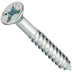 The Hillman Group 40816 Flat Head Phillips Wood Screw, 6 x 1-Inch, 100-Pack, 1 inches, No Color