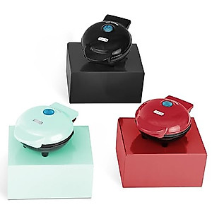 Dash Set of 3 Mini Pizzelle Makers for Individual Waffles Hash Browns, Keto Chaffles with Easy to Clean, Non-Stick Surfaces (Black)