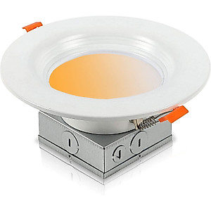 24Pack 6Inch Slim LED Downlight with Junction Box LED Recessed Lights with Integrated Junction Box Canless Light 5 Color CCT Tunable Integrated Junction Box 14W 1050LM Dimmable Recessed Jbox Fixture