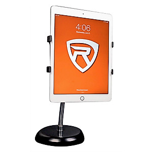 Rockville RDMS6 Studio Desktop Mic Stand w 11.8" Gooseneck+Round Weighted Base, Black