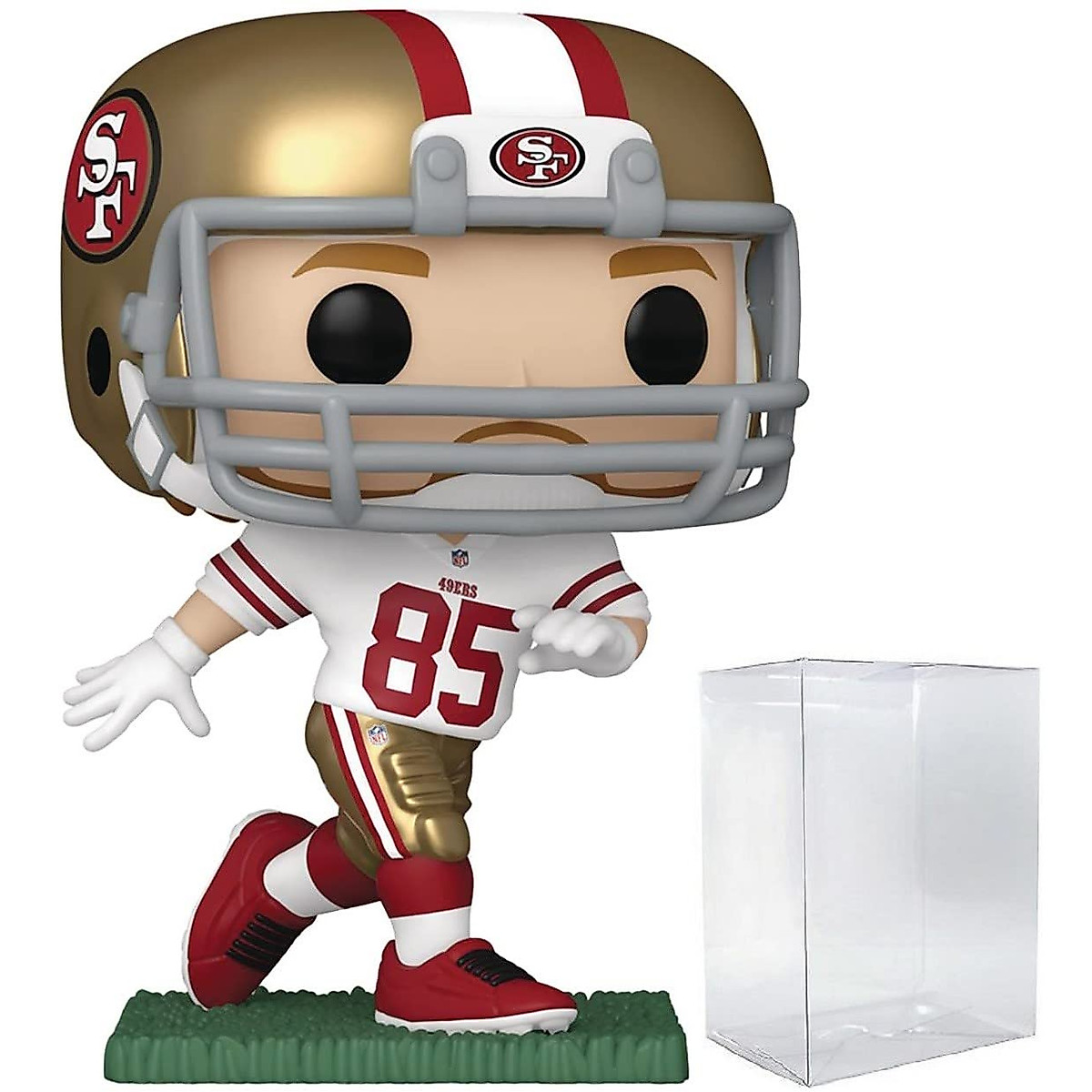 POP Football: 49ers - George Kittle Funko Vinyl Figure (Bundled with Compatible Box Protector Case), Multicolor, 3.75 inches