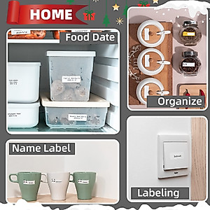 Phomemo Label Maker- D30 Mini Label Makers Machine with Tape, Bluetooth Portable Label Printer, Small Label Maker for Kitchen, School, Small Business, Easy to Use