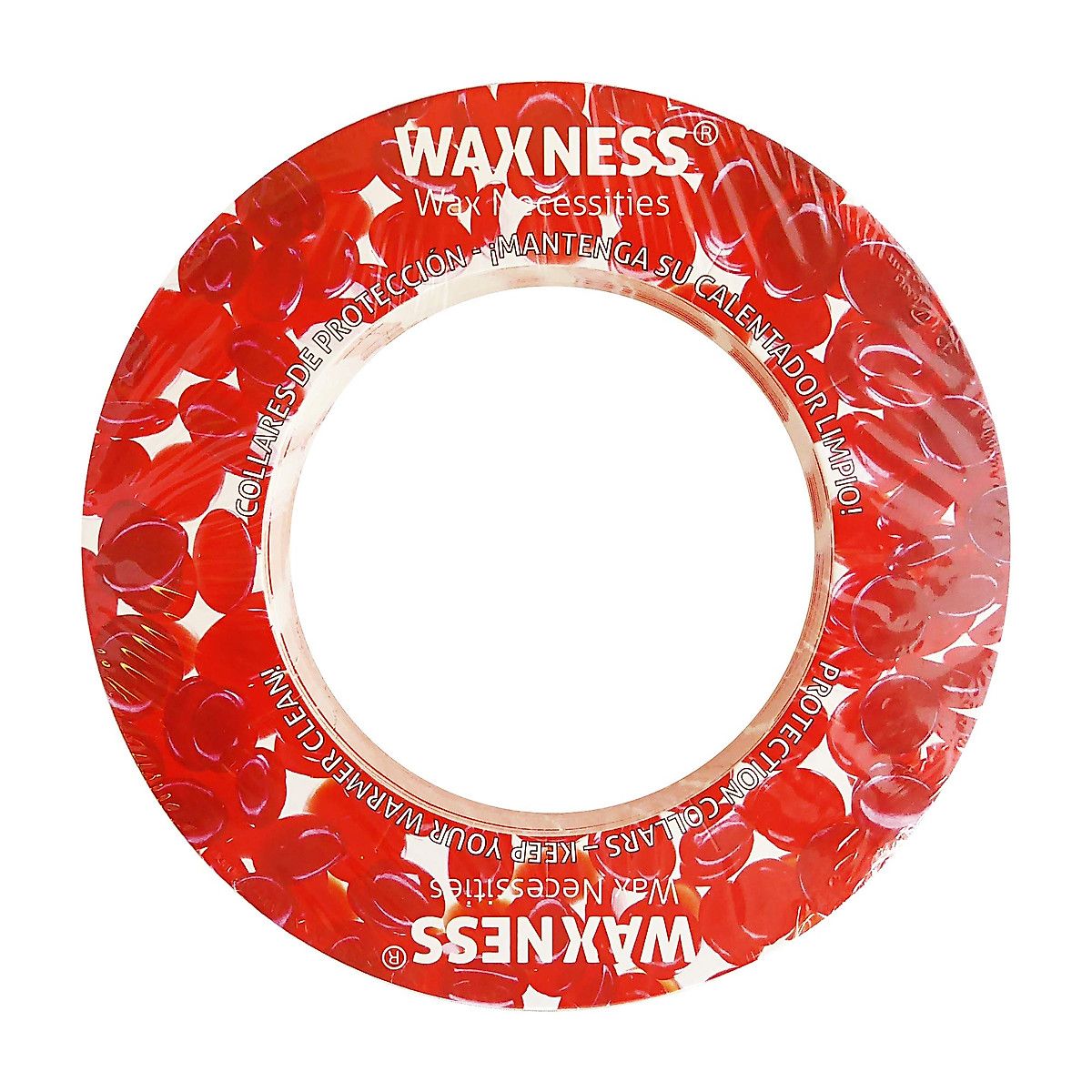 Waxness Waxing Multi-fit Protection Collars 50 Pack Red Fits Most 14 to 16 Ounces Tins and Pots