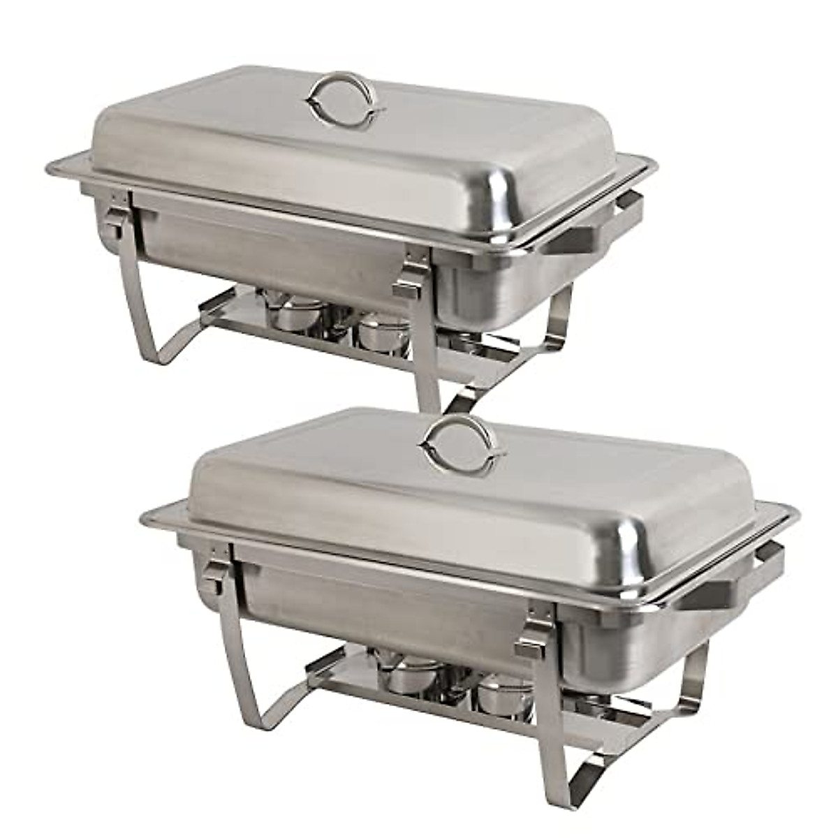 MAXCBD Stainless Steel 2 Pack 8 Quart Chafing Dish 5 Quart Tray Buffet Catering Chafers