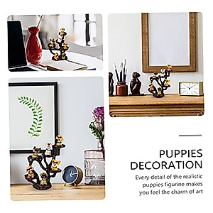 Veemoon 1 Set Bobble Head Puppy Ornament Memorial Ornament Ornaments for Crafts Adorno para Mesa De Puppy Dog Glasses Holder Shaking Head Toy Animal Model Figure Table Adornments