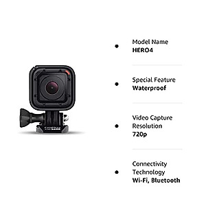 GoPro HERO4 Session CHDHS-101 Waterproof Camera, 8MP(Black) (Renewed)