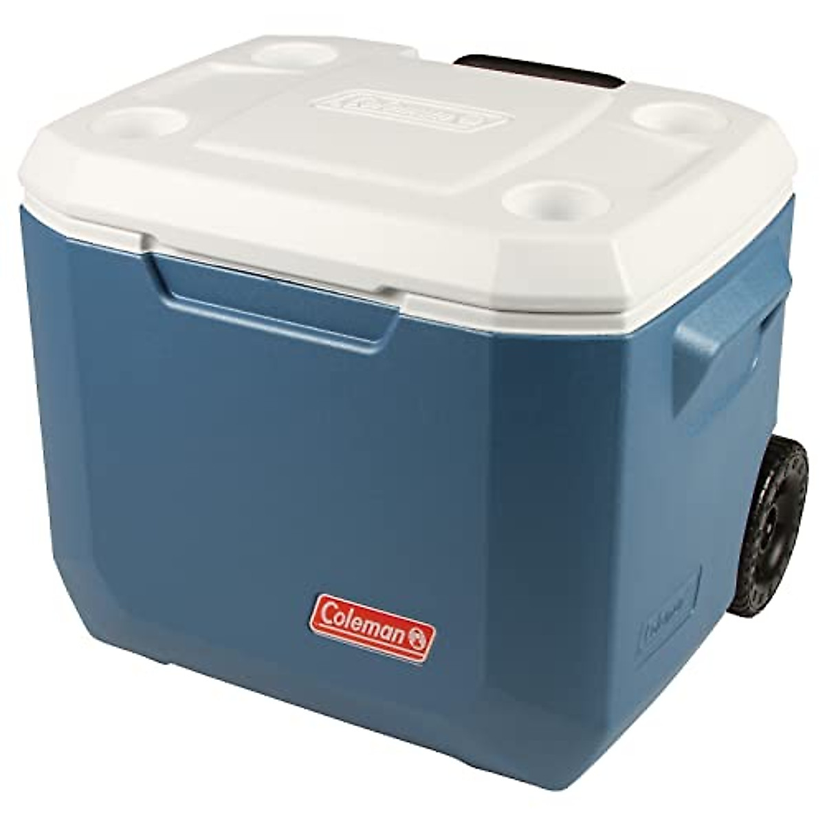 Coleman Portable Cooler with Wheels Xtreme Wheeled Cooler, 50-Quart, Blue/White