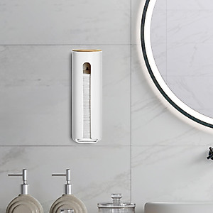 IWNTWY Cotton Pad Holder, Wall Mounted Cotton Rounds Holder Dispenser Makeup Organizers Containers for Bathroom