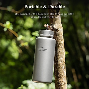 Boundless Voyage Titanium Bottle Single-layer Sports Water Bottle Ultralight Leakproof Drinkware for Outdoor Camping Hiking 700ml-Ti3012D