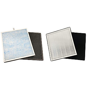 Nispira True HEPA Replacement Filter Set Compatible with Renpho Air Purifier RP-AP001/ RP-AP001S/ RP-AP002, 1 Pack