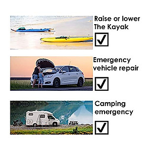 G Ganen 3200lbs Polyester Strap 2 Gear Hand Winch Hand Crank Gear Winch ATV Boat Trailer