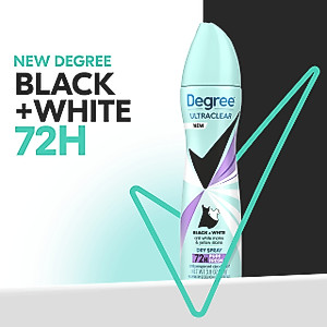 Degree Antiperspirant Dry Spray Pure Fresh 3 Count Anti White Marks and Yellow Stains Deodorant for Women 3.8 oz(Pack of 3)