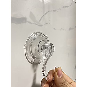 Suction Cup Hooks for Wreaths, Large Clear Reusable Heavy Duty Suction Cup Hooks with Wipes 22 LB Strong Window Glass Suction Hooks Wreath Holder for Front Door, Shower, Wall Decorations - 3 Packs