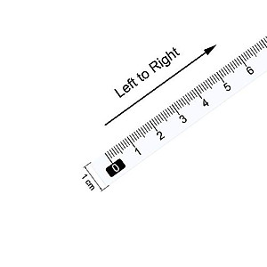 uxcell 10 Pcs Adhesive Backed Tape Measure 30cm Left to Right Read Measuring Tapes Stick on Workbench Ruler (White)