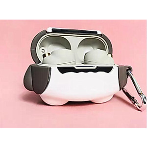 AOLABOKY Cute Shiba Inu/Shark Case for Sony WF-1000XM4 Case Silicone Earphone Protective Case with Hook Gifts Suitable for Family and Friends (White)