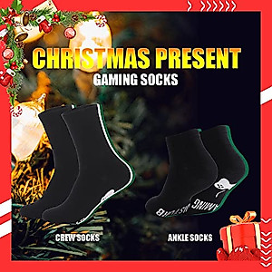 Do Not Disturb I'm Gaming Socks, Gaming Sock Funny Novelty Socks Teen Boys Mens Gamer Kids Gifts Cotton Socks Game Lovers Luminous (Ankle-1 Pair)