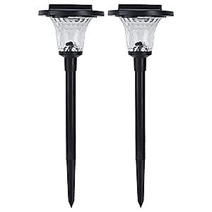 Pathway Lamp, IP65 Waterproof Dual Modes Solar Lawn Light Convenient Efficient Ground Stake Glass for Sidewalk