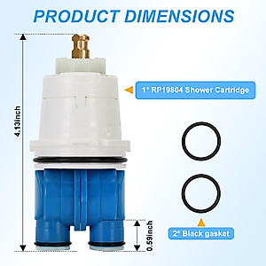 RP19804 Delta Shower Cartridge Replacement for Delta 1300/1400 Series Single Handle Bath Tub and Shower Valves,Fits Delta Select Monitor Valves,Delta RP19804 Cartridge(1993-2007) 1 PCS