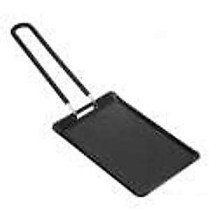 Yosoo Cast Iron Grill Pan, Non Stick Coating Grill Pan with Handle for Cooking Various Food Camping BBQ Grill Pan