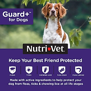 Nutri-Vet Guard+ for Dogs - Flea & Tick Prevention Treatment for Medium Dogs 23-44 lbs. - Waterproof Topical- 90 Days of Protection - 3 Monthly Doses