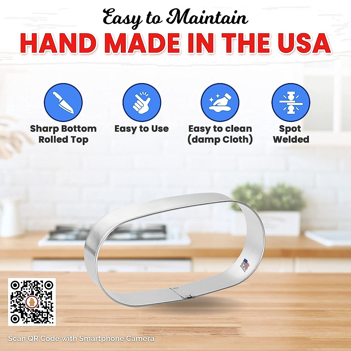 Pill Capsule Cookie Cutter 4 Inch – Made in the USA – Foose Cookie Cutters Tin Plated Steel - Pill Capsule Cookie Mold