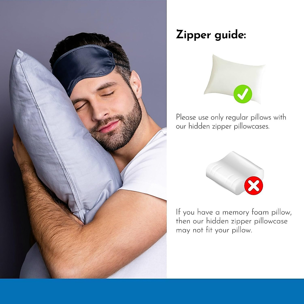 Cooling Pillow Cases King - 100% Viscose Bamboo Pillowcase Set of 2, Zippered, Cool Pillow Cases for Hot Sleepers, Soft