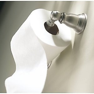 Moen YB5408BN Kingsley Traditional Double Post Pivoting Toilet Paper Holder, Brushed Nickel